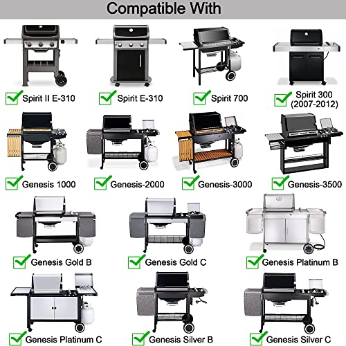 AOREWTGGH 7639 Cooking Grates for Weber Spirit I & II 300 Series E310, E320, E330, S310, S320,304 Stainless Steel Grill Grates for Spirit 700, Weber 900, Genesis Silver/Gold/Platinum B & C, 1000-3500