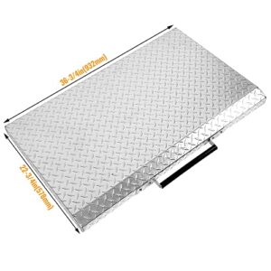 KUAFU Griddle Cover 36 Inch Compatible with Blackstone Griddle Lid Waterproof Silvery Aluminum Hard Cover with Stainless Steel Handle for Outdoor BBQ Hood Blackstone Griddle Accessories