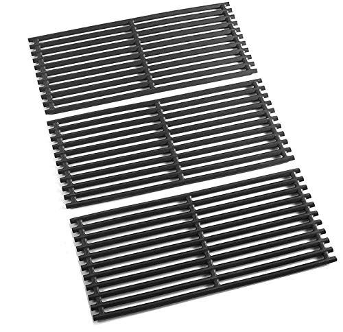 SafBbcue 17 in Cooking Grates Replacement Parts for Charbroil Tru Infrared Grill 463242715, 463242716, 463276016, 466242715, 466242815, Lowes 606682, 639322 Gas Grill, Cast Iron Cooking Grids, 3 Pack