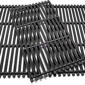 SafBbcue 17 in Cooking Grates Replacement Parts for Charbroil Tru Infrared Grill 463242715, 463242716, 463276016, 466242715, 466242815, Lowes 606682, 639322 Gas Grill, Cast Iron Cooking Grids, 3 Pack