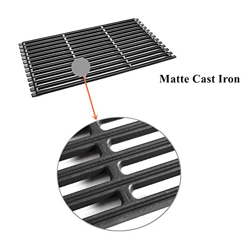 SafBbcue 17 in Cooking Grates Replacement Parts for Charbroil Tru Infrared Grill 463242715, 463242716, 463276016, 466242715, 466242815, Lowes 606682, 639322 Gas Grill, Cast Iron Cooking Grids, 3 Pack