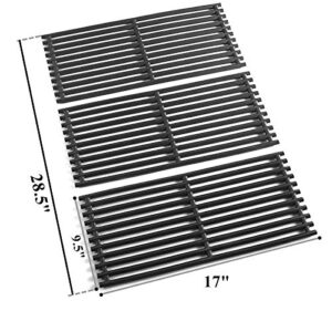 SafBbcue 17 in Cooking Grates Replacement Parts for Charbroil Tru Infrared Grill 463242715, 463242716, 463276016, 466242715, 466242815, Lowes 606682, 639322 Gas Grill, Cast Iron Cooking Grids, 3 Pack