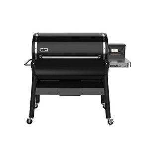 weber smokefire ex6 (2nd gen) wood fired pellet grill, black