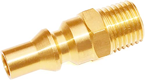 ANPTGHT 2PCS Propane Quick Connect Fitting Full Flow Male Plug with 1/4 Inch Male NPT Thread, Natural & Propane Gas Hose Plug for RV Portable BBQ