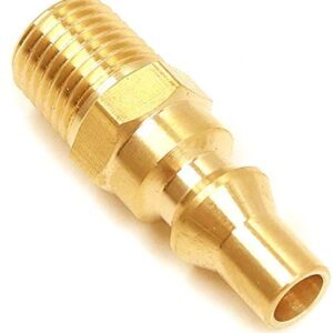 ANPTGHT 2PCS Propane Quick Connect Fitting Full Flow Male Plug with 1/4 Inch Male NPT Thread, Natural & Propane Gas Hose Plug for RV Portable BBQ