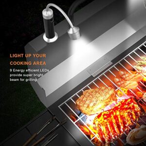 BBQ Grill Light Grilling Accessories for Outdoor, Barbecue Magnetic LED Lights Flexible Gooseneck Weather Resistant, Men Dad Gifts Pellet Weber Traeger Smoker Pit Boss Blackstone Griddle Gadget 2 Pack