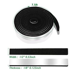 Lineba Smoker Gasket, 15 FT Long BBQ Smoker Self Stick Seal Tape, 1/2” x 1/8” High Temp Seal Grill Gasket for Smokers and BBQ Lid