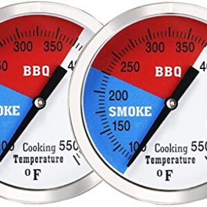 MEASUREMAN 3 Inch Barbecue Thermometer, BBQ Smoker, Grill Thermometer