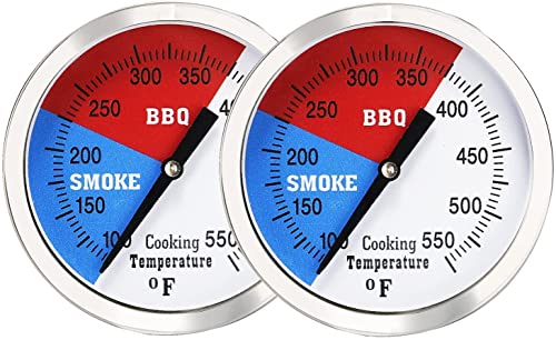 MEASUREMAN 3 Inch Barbecue Thermometer, BBQ Smoker, Grill Thermometer