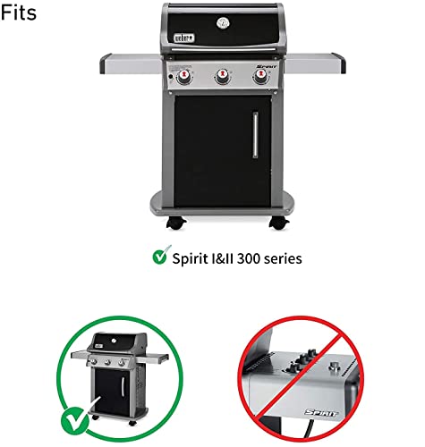 GRISUN 7636 15.3 Inch Flavorizer Bars for Weber Spirit I & II 300 Series - Spirit E310 E320 E330 S310 S320 S330 Gas Grill with Front Control Knobs Replacement Parts, Porcelain Enameled Heat Tent 16GA