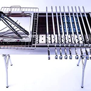 Stainless Steel Charcoal Grill Kebab BBQ Portable Mangal