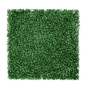 windscreen4less artificial faux ivy leaf decorative fence screen 20” x 20″ boxwood/milan leaves fence patio panel, dark green 13 pieces