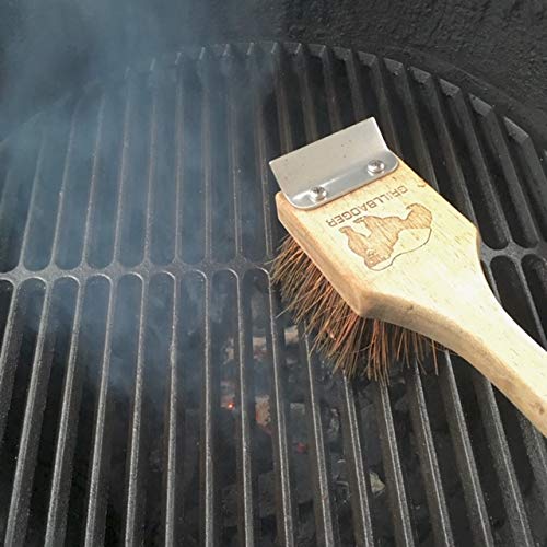 GRILLBADGER. The Safer Grill Cleaning Brush. All Natural. No Metal bristles.