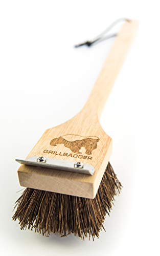 GRILLBADGER. The Safer Grill Cleaning Brush. All Natural. No Metal bristles.