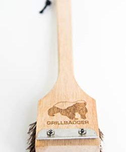 GRILLBADGER. The Safer Grill Cleaning Brush. All Natural. No Metal bristles.