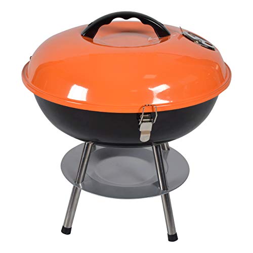 Premium Portable Charcoal Grill Original Kettle for Outdoor Grilling 14 Inch - Barbeque Grill and Smoker for Outdoor Picnic, Patio, Backyard & Camping