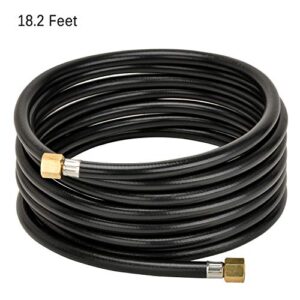 only fire 18Ft Propane Flexible Hose Assembly with Both 3/8" Female Flare for Most Gas Grill, Heater, Generator, and Fire Pit Table