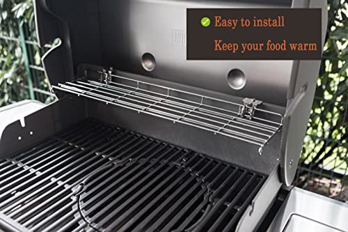 66044 Grill Warming Rack for Weber Genesis II 300 Series, Genesis II E-310 II E-315 II E-330 II E-335 II S-310 II S-335 Series Gas Grill, Stainless Steel Grill Grate