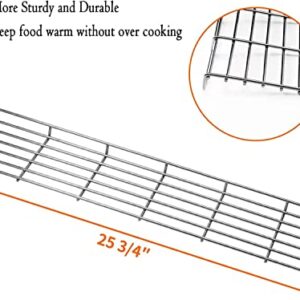 66044 Grill Warming Rack for Weber Genesis II 300 Series, Genesis II E-310 II E-315 II E-330 II E-335 II S-310 II S-335 Series Gas Grill, Stainless Steel Grill Grate