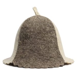 askold wool sauna hat gray white colors – sauna hat finnish – ukraine sauna hat wool – russian banya hat for men – sauna hat for men – sauna hats russian