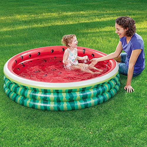 Kiddie Pool, 60" X 15" Watermelon Baby Pool for Outside, Kids Swimming Pool for Backyard, Huge Inflatable Ball Pit Pool for Toddler, Blow Up Pool for Kids