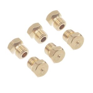 Timsec 20Pcs Brass Jet Nozzles, M6 x 0.75mm and M5 x 0.5mm Thread, 0.5mm and 0.68mm Nozzle Hole, DIY Burner Parts for Range, Stove, Oven Conversion Kit, Propane LPG Natural Gas Pipe Water Heater