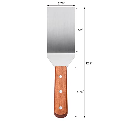 New Star Foodservice 36275 Wood Handle Grill Turner/Spatula, 12.5-Inch