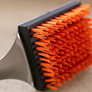 Ignite Stainless Steel Cool Grill Brush | Durable & Effective with Safe Nylon Grill Bristles | No Risk of Broken Wire bristles | Safe for Porcelain, Ceramic, Steel, & Iron Grates | Best Grill Cleaner