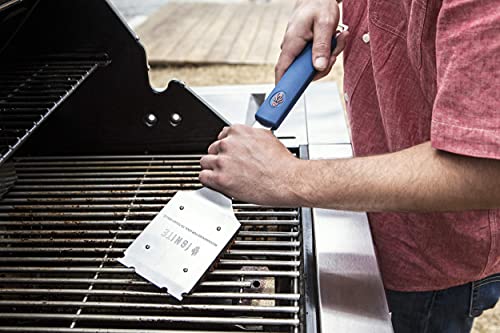 Ignite Stainless Steel Cool Grill Brush | Durable & Effective with Safe Nylon Grill Bristles | No Risk of Broken Wire bristles | Safe for Porcelain, Ceramic, Steel, & Iron Grates | Best Grill Cleaner