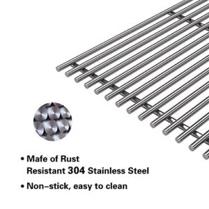 Htanch SF4362(2-Pack) 15" Stainless Steel Cooking Grid Grates Replacement for Select Gas Grill Models by Broil King, Broil-Mate,Huntington and Sterling Gas Models Set of 2