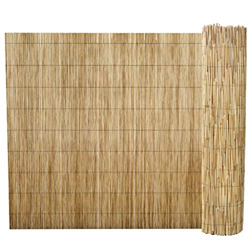 vidaXL Garden Reed Fence Outdoor Outside Yard Patio Backyard Furniture Wall Fence Panel Safety Privacy Barrier Decoration 66.9"x393.7"