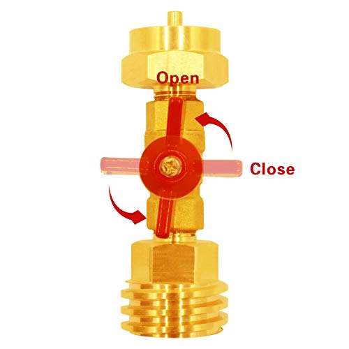 MOFLAME Universal 1 lb to 20 lb Propane Tank Adapter with Valve, Converter 1 Pound Propane Cylinder Bottle CGA600 to QCC/Type1 Male & POL Female Propane Regulator Hose