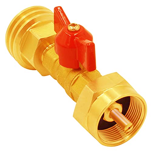 MOFLAME Universal 1 lb to 20 lb Propane Tank Adapter with Valve, Converter 1 Pound Propane Cylinder Bottle CGA600 to QCC/Type1 Male & POL Female Propane Regulator Hose