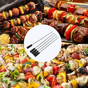 Skyflame Stainless Steel Electric Barbecue Shish Kabob Skewer Set with 9pcs Skewers, Automatic Rotating Skewer Turner with Adjustable Speed Motor and Adjustable Length Rotisserie BBQ Grill Rack