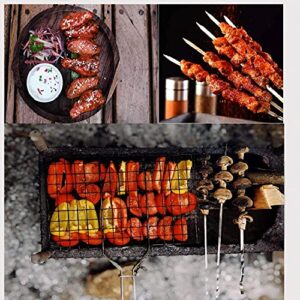 20 Piece Kebab Flat Metal Stainless Steel Skewers, BBQ Skewers, Reusable BBQ Skewers, Good for Sausage Chicken Vegetable Kebab - 14" (stainless steel)