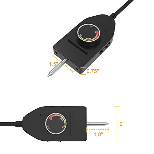 AJinTeby Adjustable Controller Thermostat Probe Power Cord for Most Outdoor Cooking Electric Smokers, Turkey Fryer and Masterbuilt Smoker Grills Heating Element