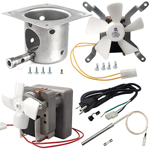 Grill Replacement Parts Kit Induction Fan,Upgraded 2.0 RPM Auger Motor, Fire Burn Pot and Hot Rod Ignitor, Power Cord Compatible with Traeger Pit Boss Z Grills Camp Chef Wood Pellet Grills