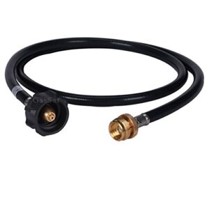 gassaf 5ft propane adapter and hose assembly replacement with hose for type1 lp tank and gas grill – csa certified