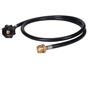 GasSaf 5FT Propane Adapter and Hose Assembly Replacement with Hose for Type1 LP Tank and Gas Grill - CSA Certified