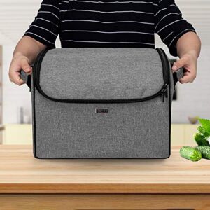 Luxja Cover Compatible with Ninja Foodi Grill (Totally Enclosed with Side Handles), Dust Cover Compatible with Ninja Foodi Grill (AG301, AG302, AG400), Gray