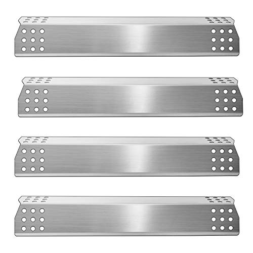 Kalomo 15 1/8 x 3 1/4”Grill Heat Plates Parts for Master Forge 1010048 Models, Heat Shield Burner Cover Flame Tamer, Stainless Steel Gas Grill Heat Tent BBQ Gas Replacement Parts, Set of 4