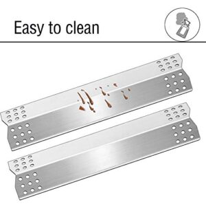 Kalomo 15 1/8 x 3 1/4”Grill Heat Plates Parts for Master Forge 1010048 Models, Heat Shield Burner Cover Flame Tamer, Stainless Steel Gas Grill Heat Tent BBQ Gas Replacement Parts, Set of 4