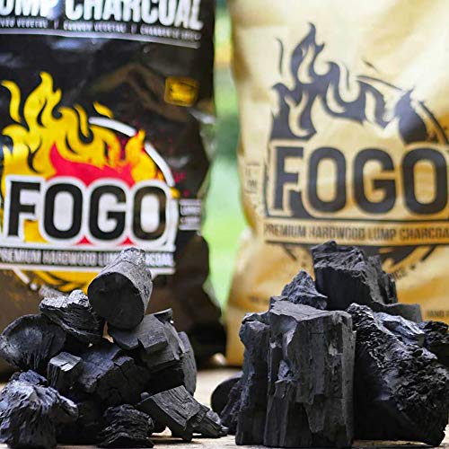 FOGO Super Premium Oak Restaurant Quality All-Natural Large Sized Hardwood Lump Charcoal for Grilling and Smoking, 17.6 Pound Bag