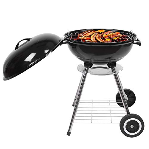 ROVSUN 18 inch BBQ Charcoal Grill, Outdoor Portable Kettle Barbecue Grill with Stand, Heat Control,Camping Patio Backyard Picnic