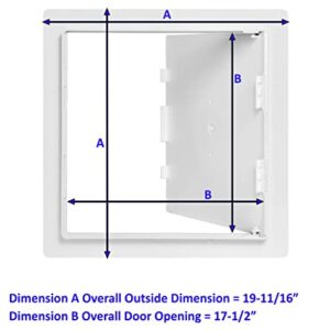 Plastic Access Panel for Drywall, Plumbing Access Door 18" x 18"