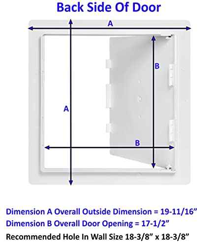 Plastic Access Panel for Drywall, Plumbing Access Door 18" x 18"