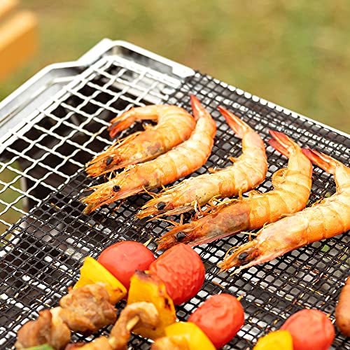 AssaiLuck Grill Mats For Outdoor Grill - Set of 5 Non-Stick Reusable Mats for Gas, Charcoal, Pellet Fuel Grills - 15.75x13 inches - Dishwasher Safe and PFOA-Free