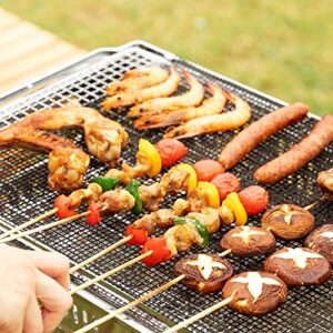 AssaiLuck Grill Mats For Outdoor Grill - Set of 5 Non-Stick Reusable Mats for Gas, Charcoal, Pellet Fuel Grills - 15.75x13 inches - Dishwasher Safe and PFOA-Free