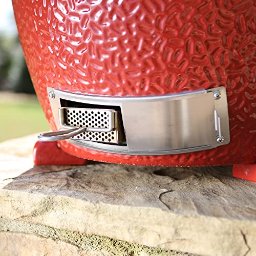 Kamado Joe BJ24NRHC Big Joe II Stand Alone Charcoal Grill, Blaze Red