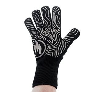 Solo Stove High Heat Gloves, Grill/BBQ Gloves, Oven Mitts, Heat-Resistant up to 450°F, Non-Slip, Black, One Size